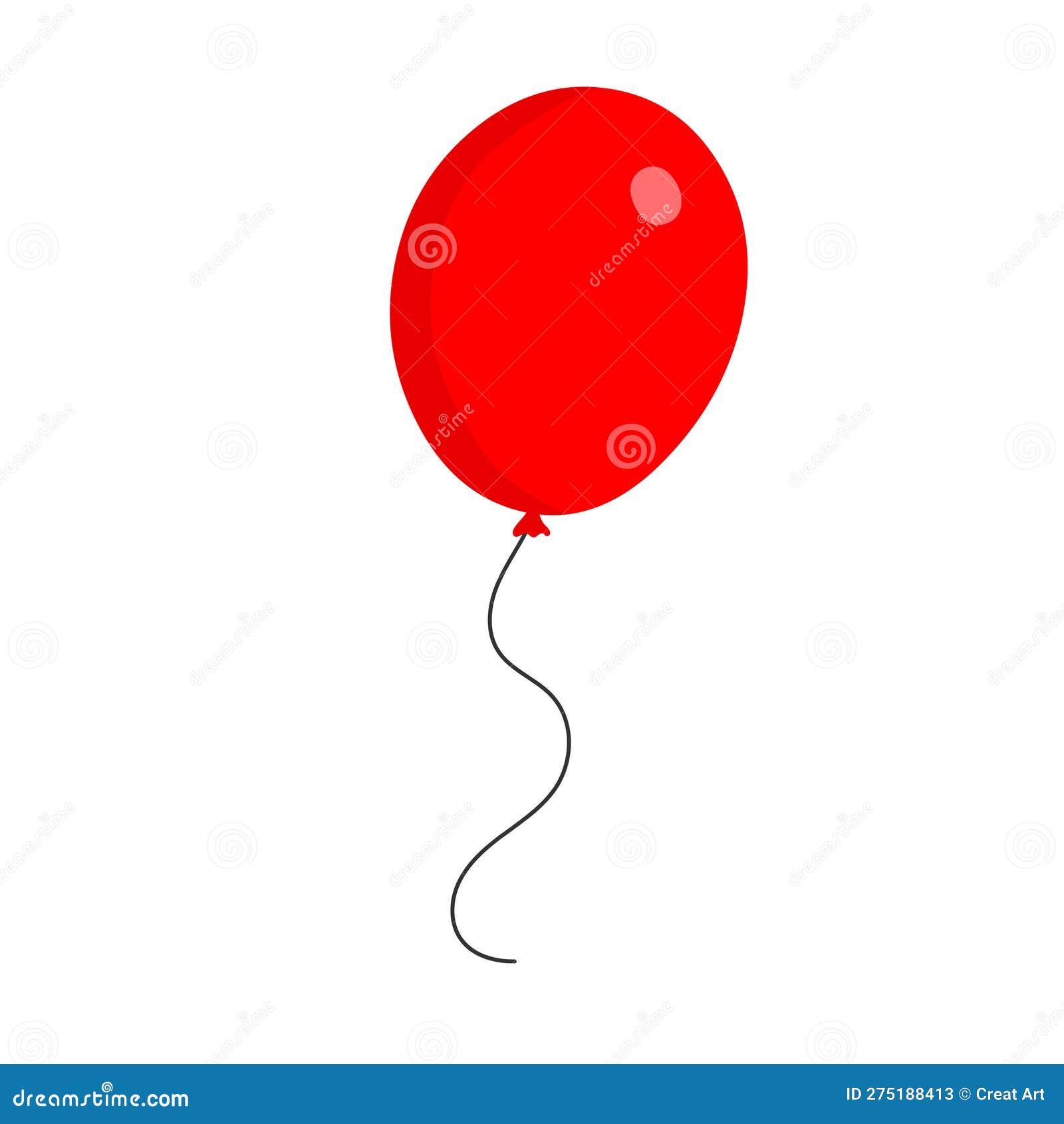 Flying Balloon Vector Isolated Stock Vector - Illustration of balloon ...