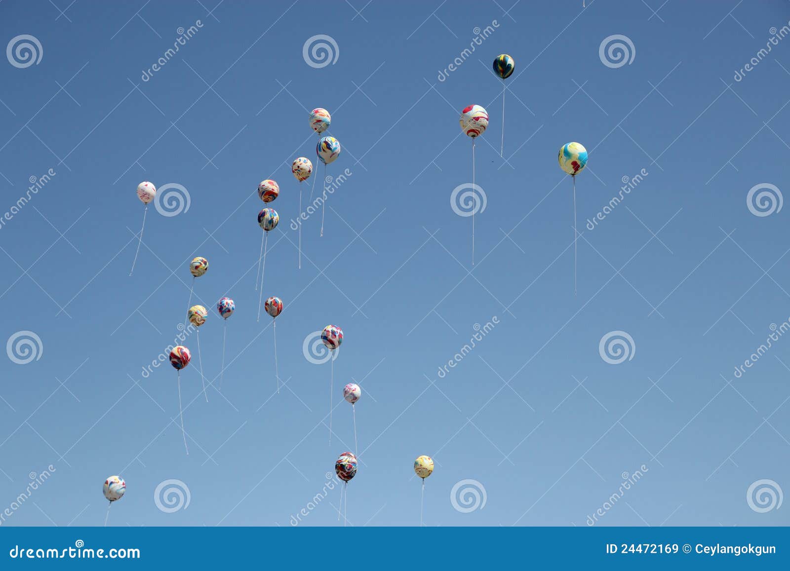 Flying Balloons stock image. Image of child, color, printed - 24472169