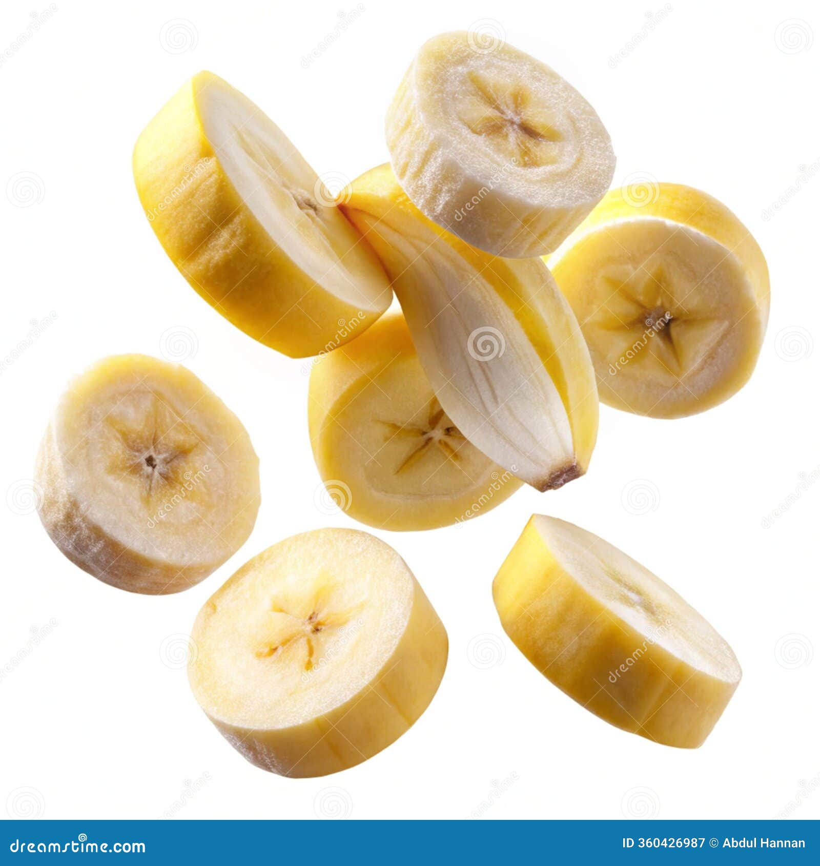Flying Banana Peels Isolated On White Background Royalty-Free Stock ...