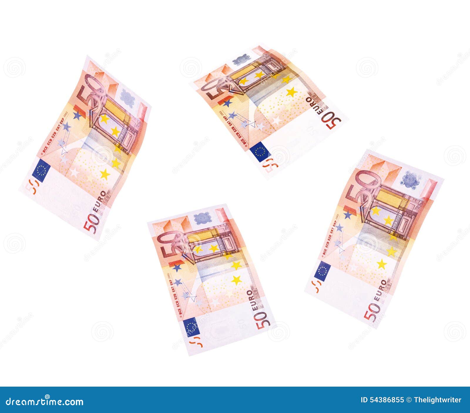 Flying 50 Banknotes of Euros Stock Image - Image of european, paper ...