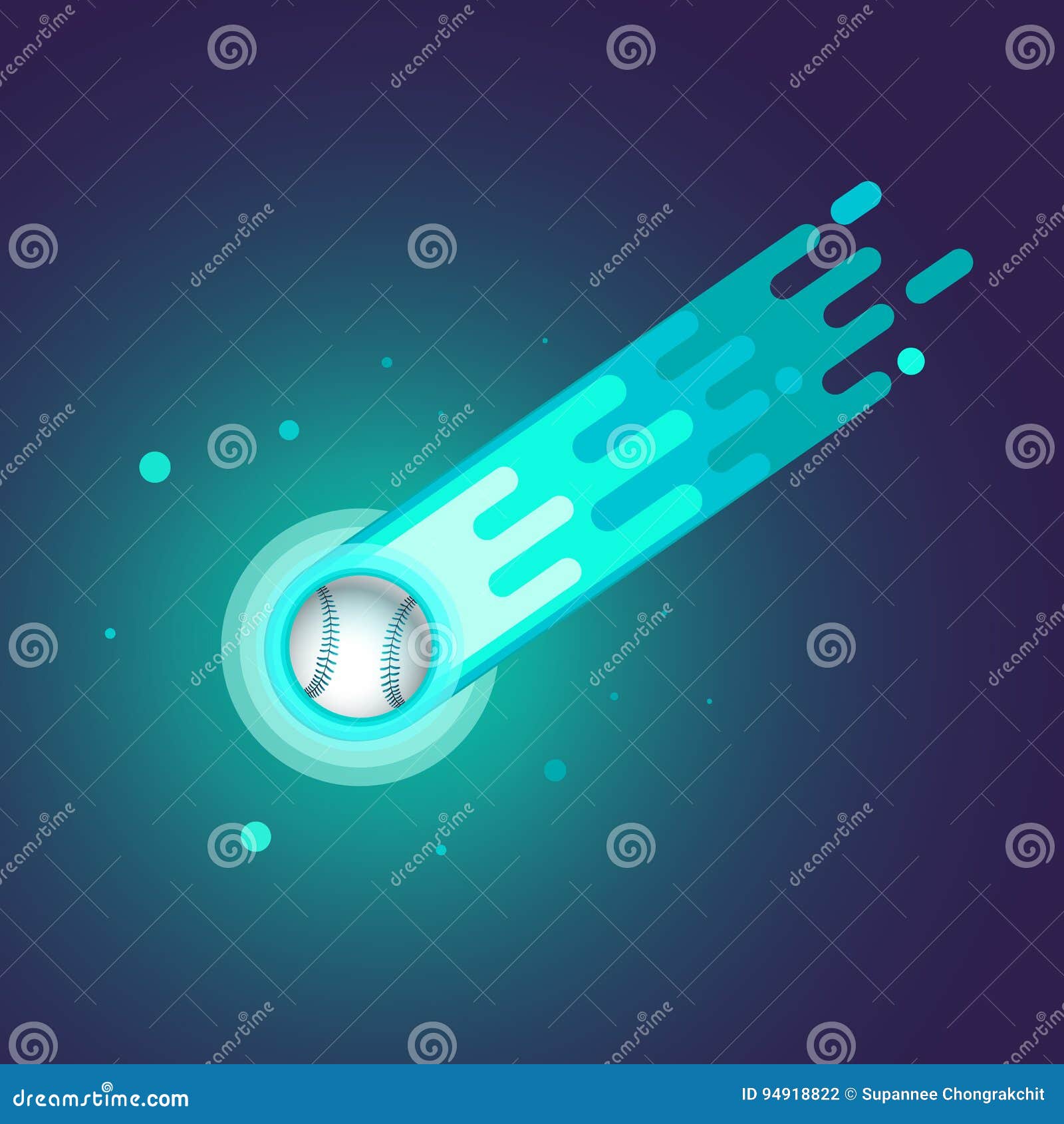 Flying Baseball Concept Create by . Stock Illustration - Illustration ...