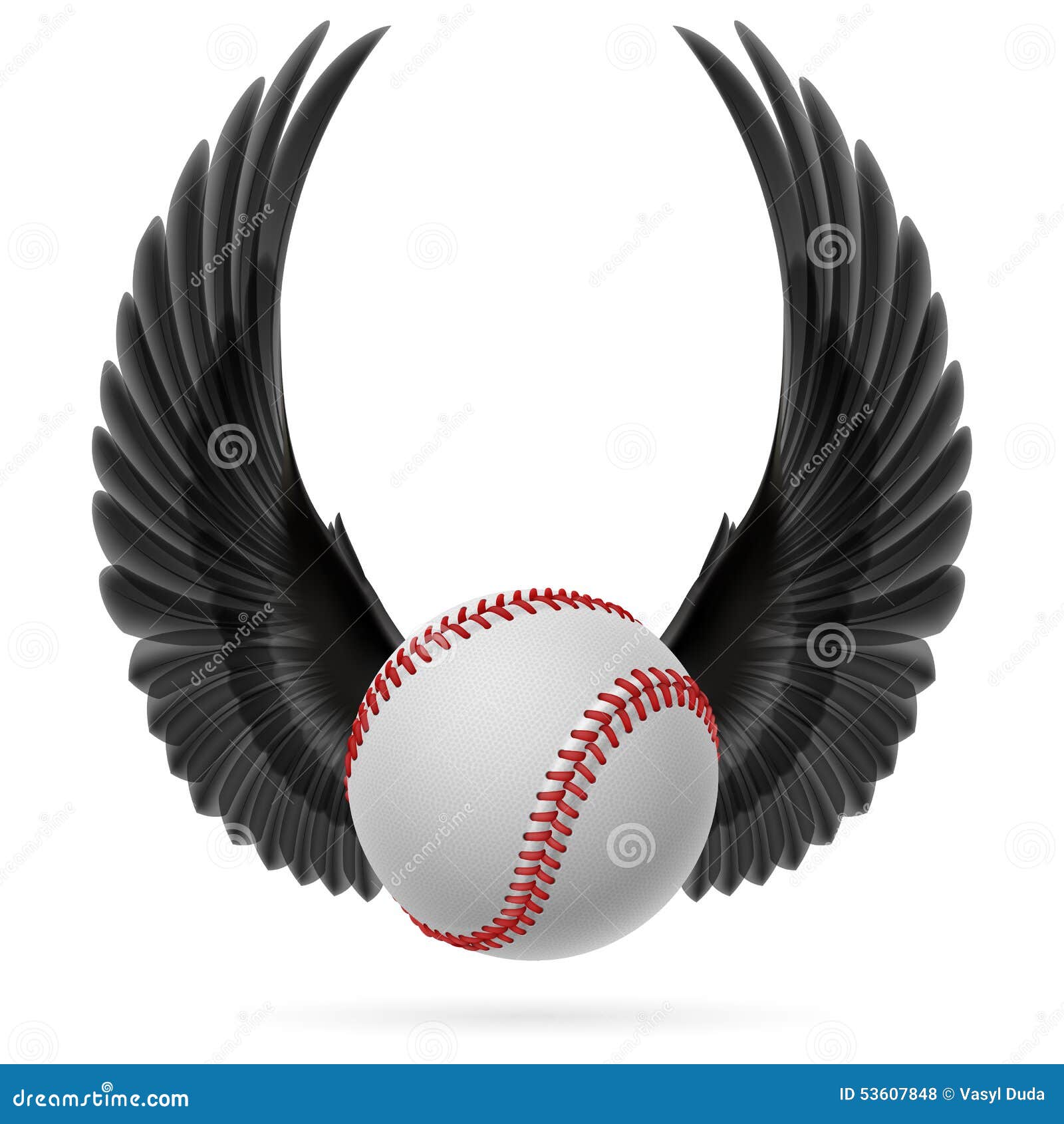 Flying baseball stock vector. Illustration of champion - 53607848