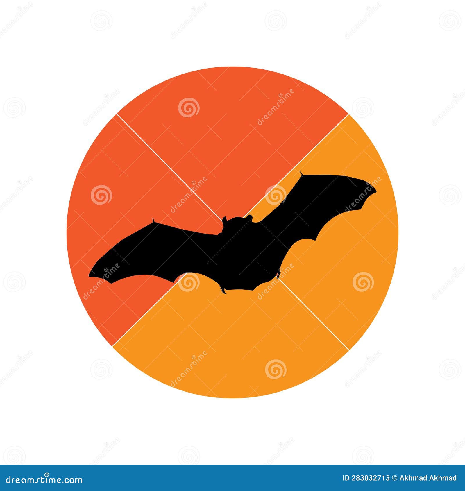 Flying bat icon stock vector. Illustration of flight - 283032713