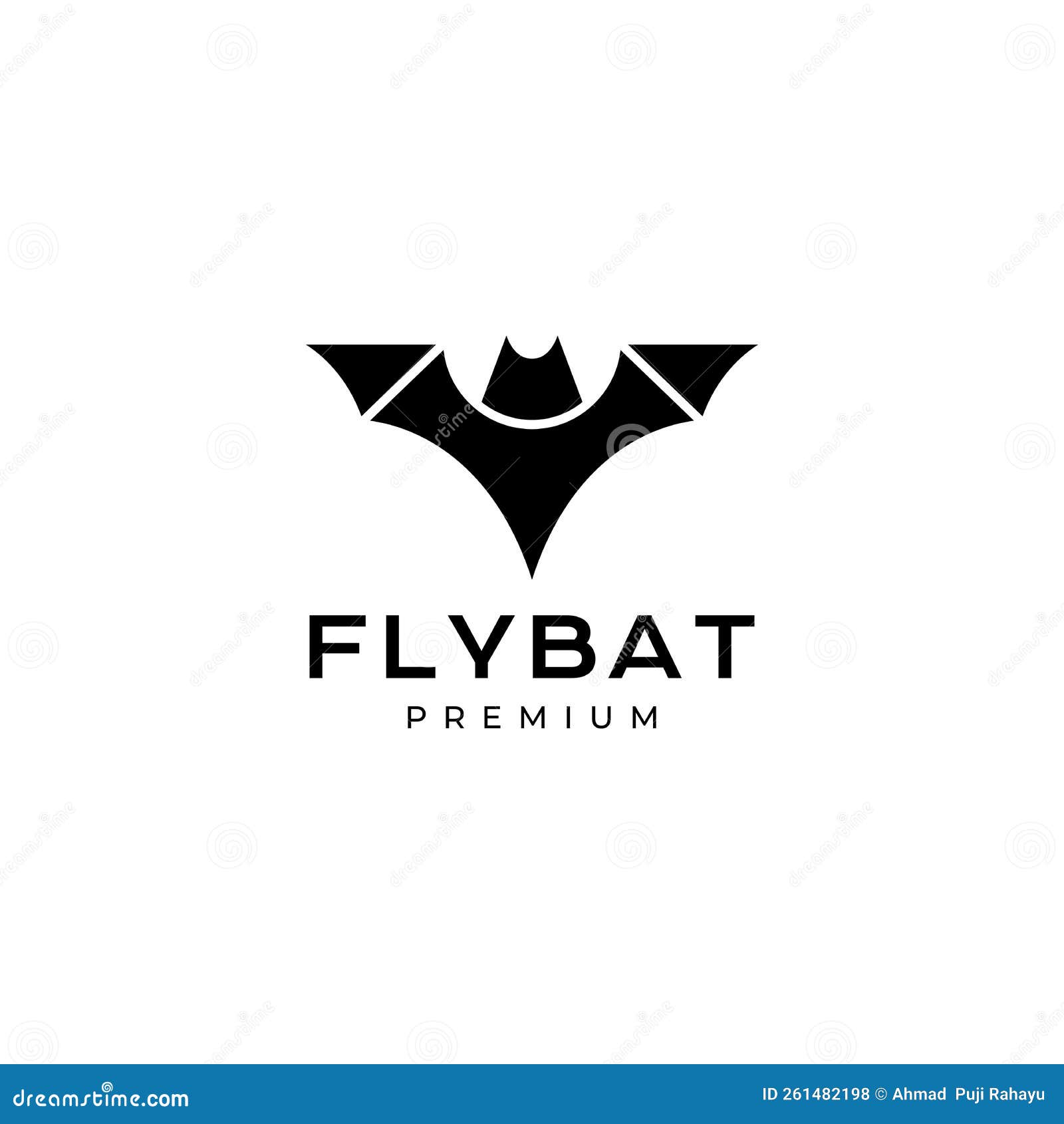 Flying Bat Modern Geometric Logo Design Vector Stock Vector ...