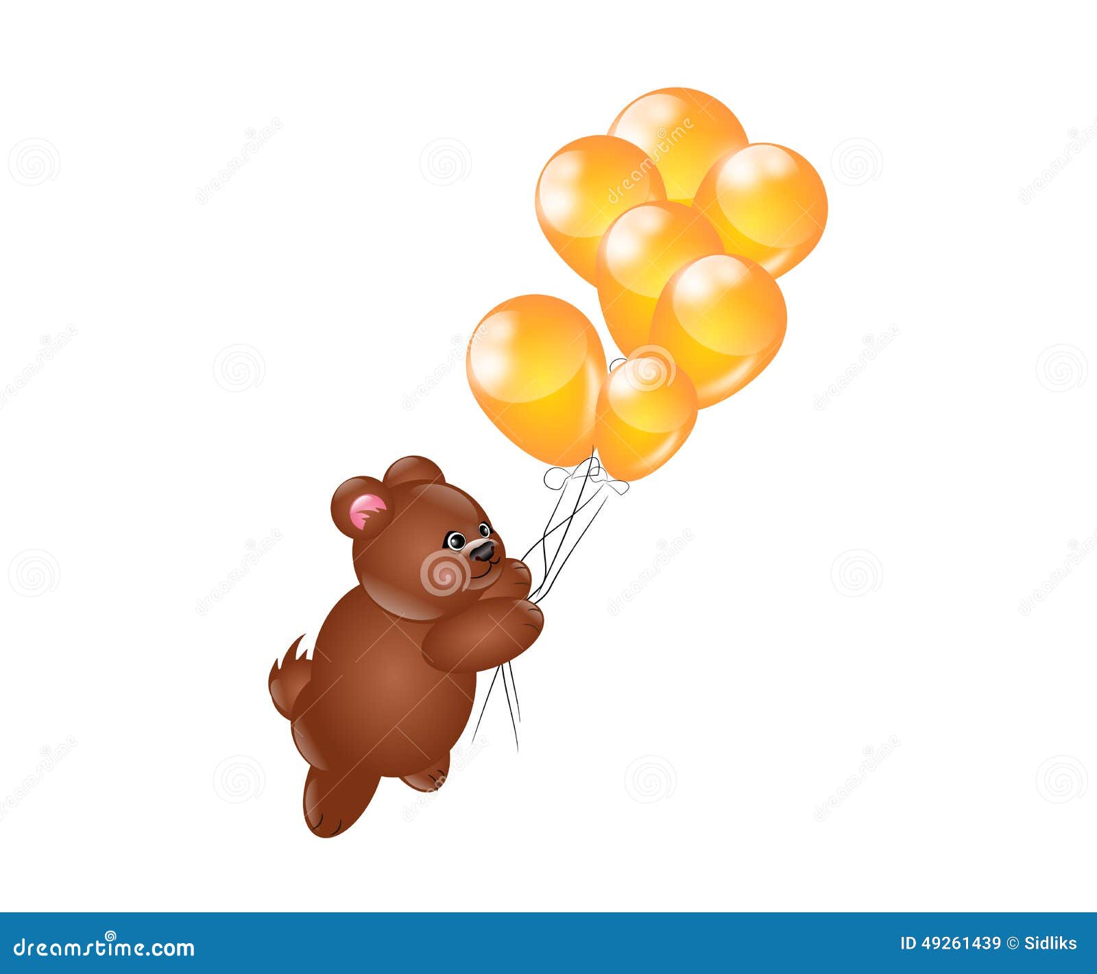 Flying bear stock illustration. Illustration of cartoon - 49261439