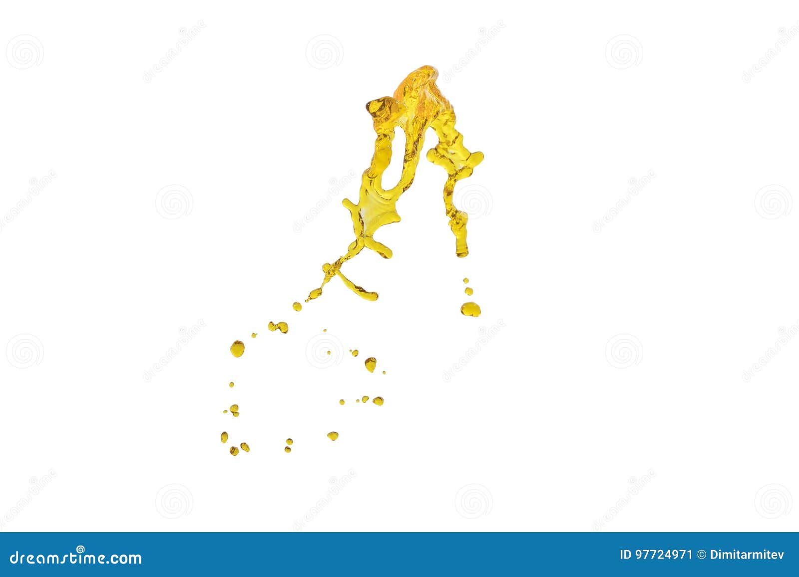 Flying Beautiful Engine Oil Isolated Over White Background and M Stock ...