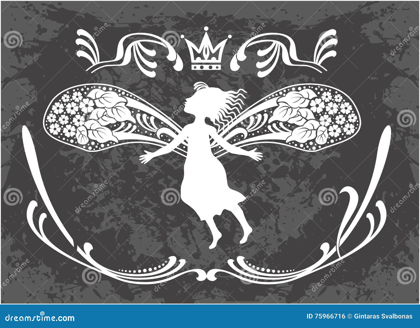 Flying beautiful fairy stock vector. Illustration of girl - 75966716