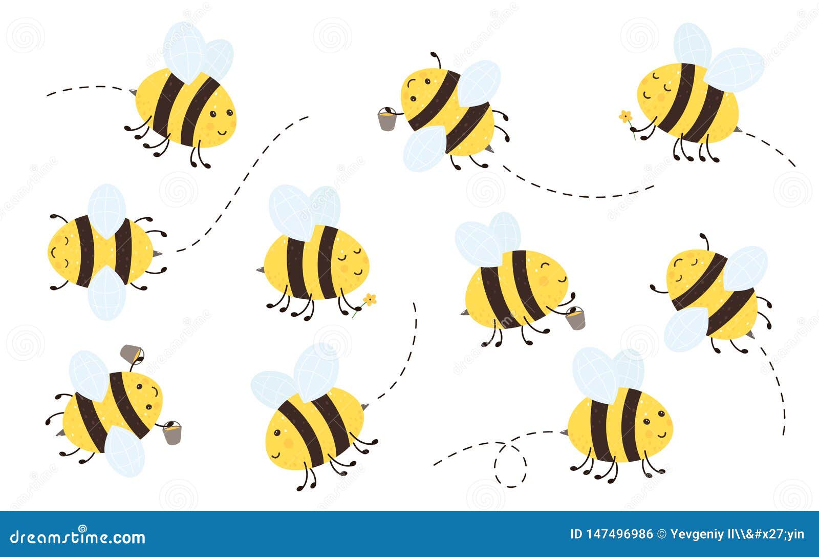 Cartoon Bees Photo Frame [1] | CartoonDealer.com #9406419