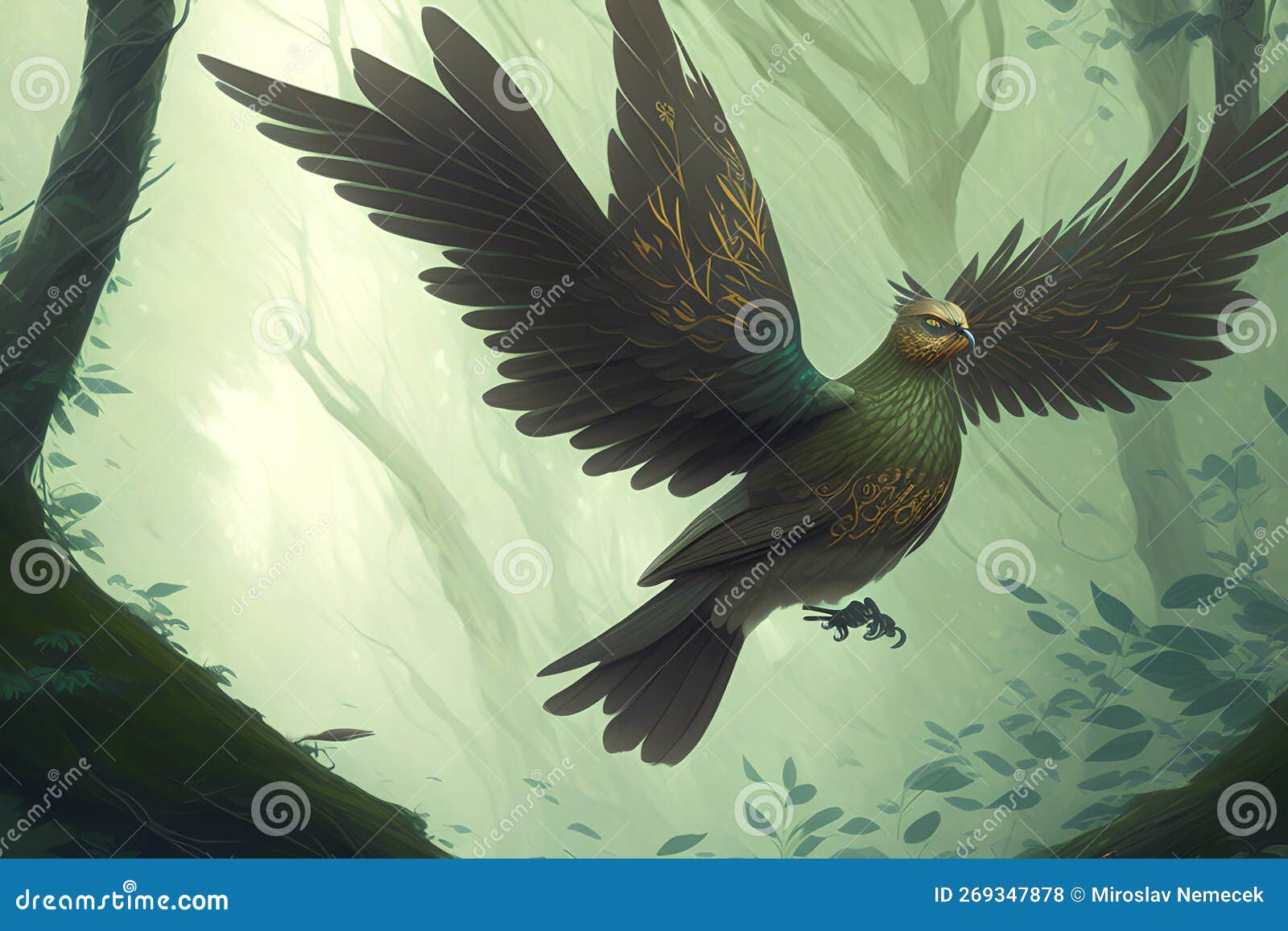 Flying Bird, Generative AI Illustration Stock Photo - Image of garden ...