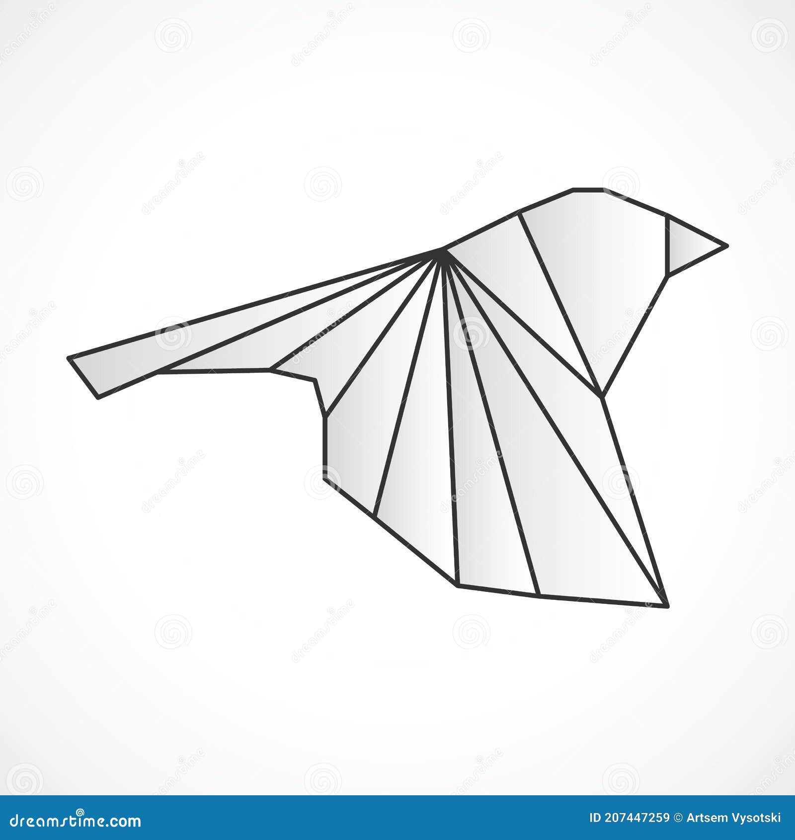Flying Bird Form Lines, Triangles and Particle Style Design ...