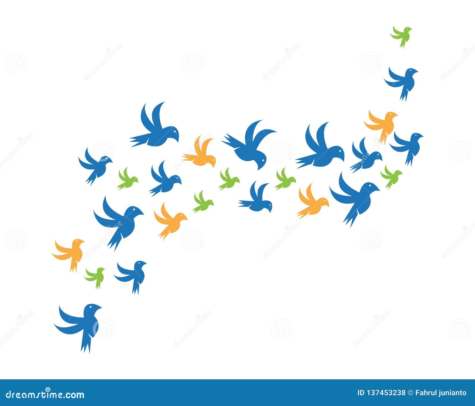 Flying Bird Icon Vector Illustration Stock Vector - Illustration of ...