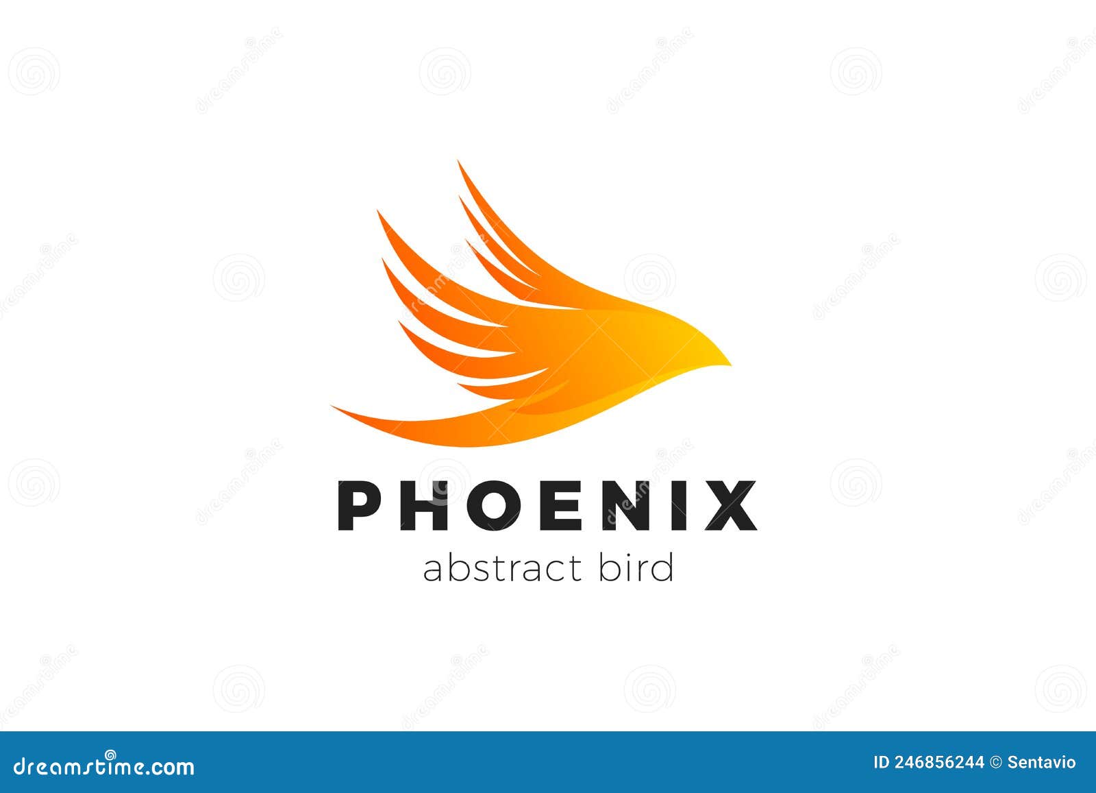 Abstract Phoenix Logo Design Template Vector Illustration ...