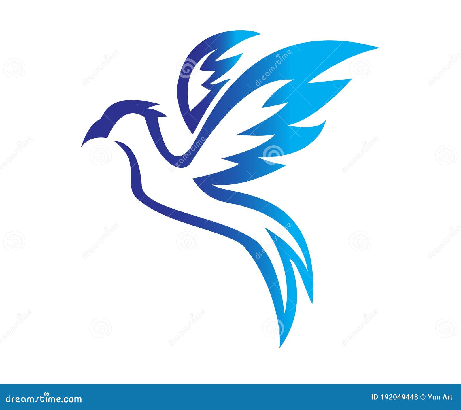 Flying Blue Bird Logo