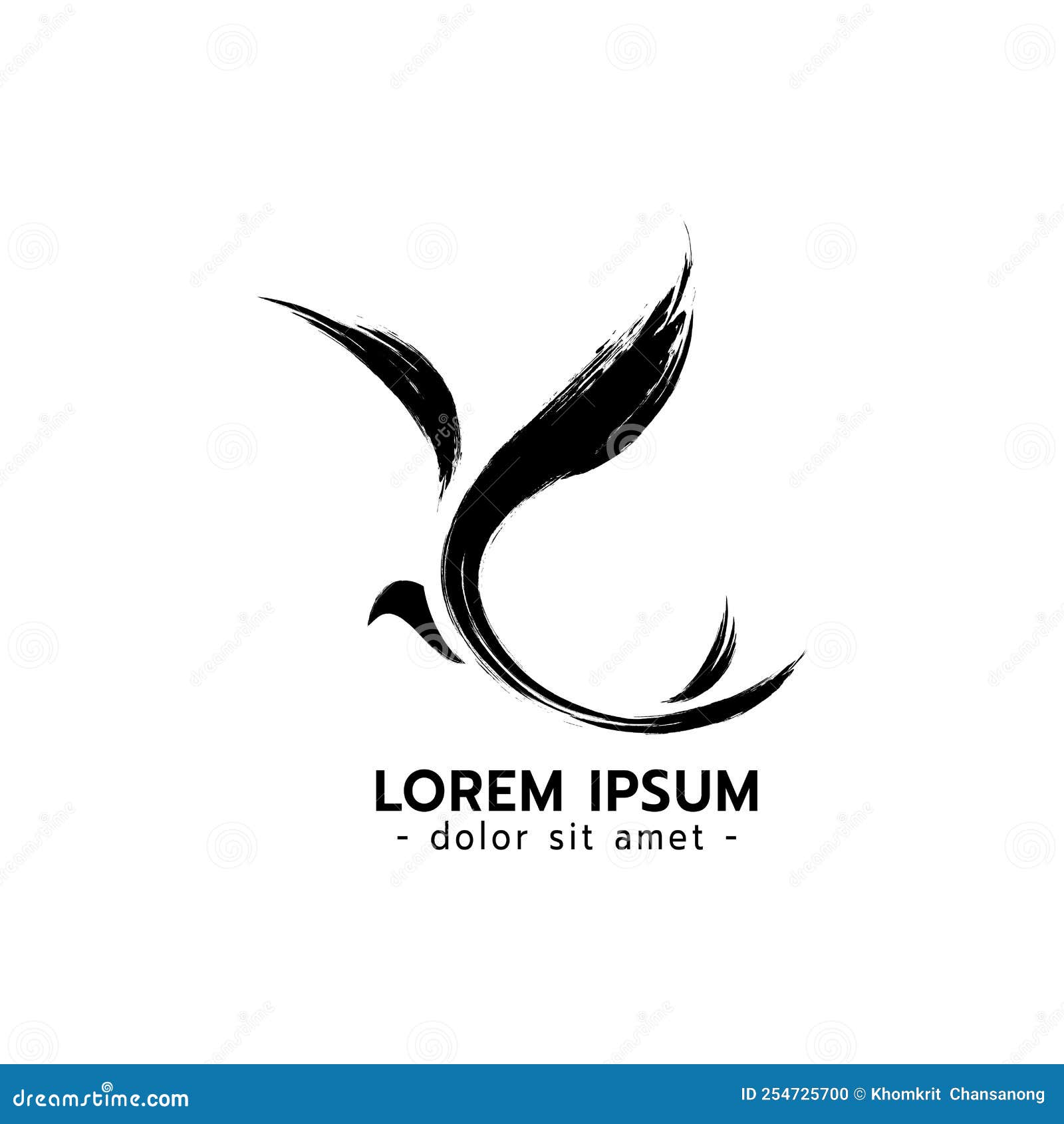 Flying Bird Logo Vector Illustration Stock Vector - Illustration of ...