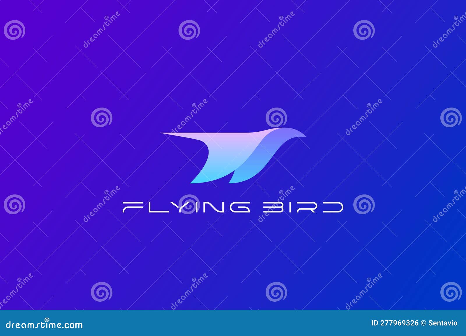 Flying Bird Logo Wings Abstract Vector Design Template Stock Vector ...