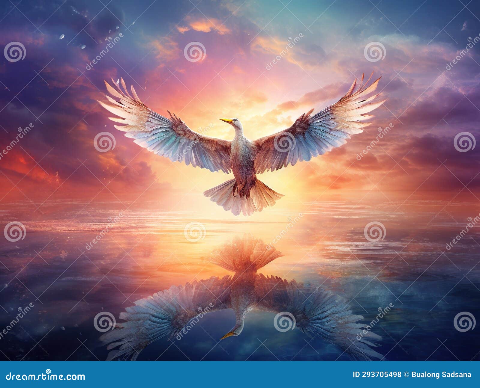 Ai Generated Illustration Wildlife Concept of FLYING BIRD Stock ...