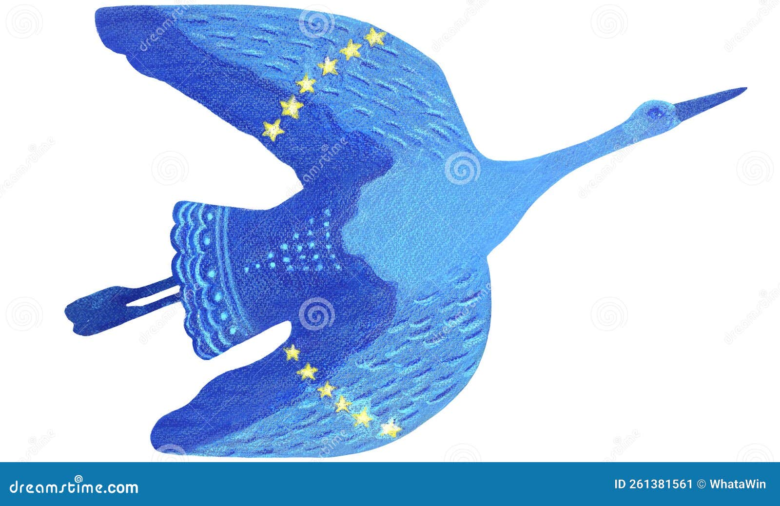 Flying Bird. Peace Symbol, No War Concept. Hand Drawn Stock ...