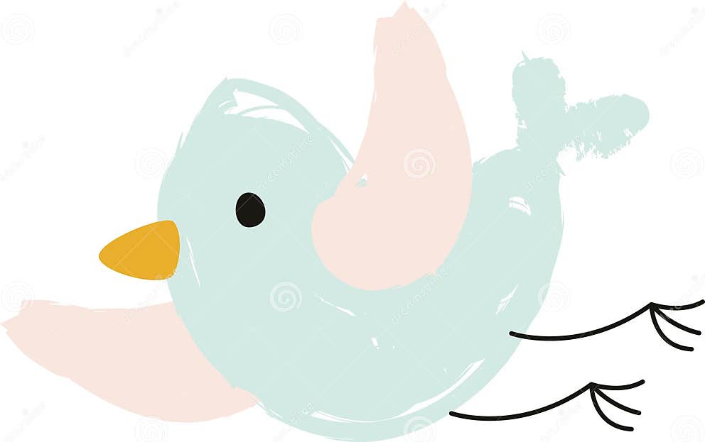 Flying Bird Scribble Sketch Stock Vector - Illustration of doodle, cartoon: 319312755