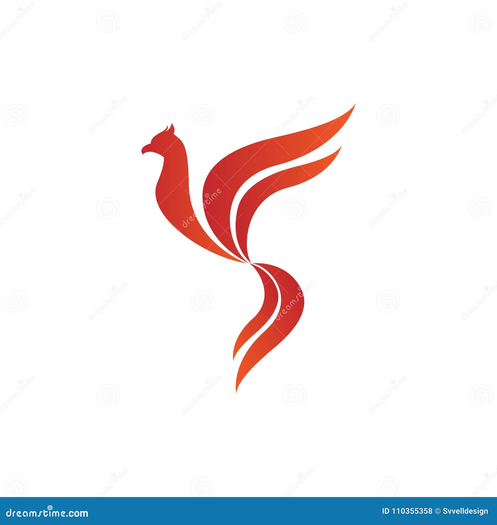 Flying Bird Shape Fire Flames Element Emblem Symbol Stock Vector ...