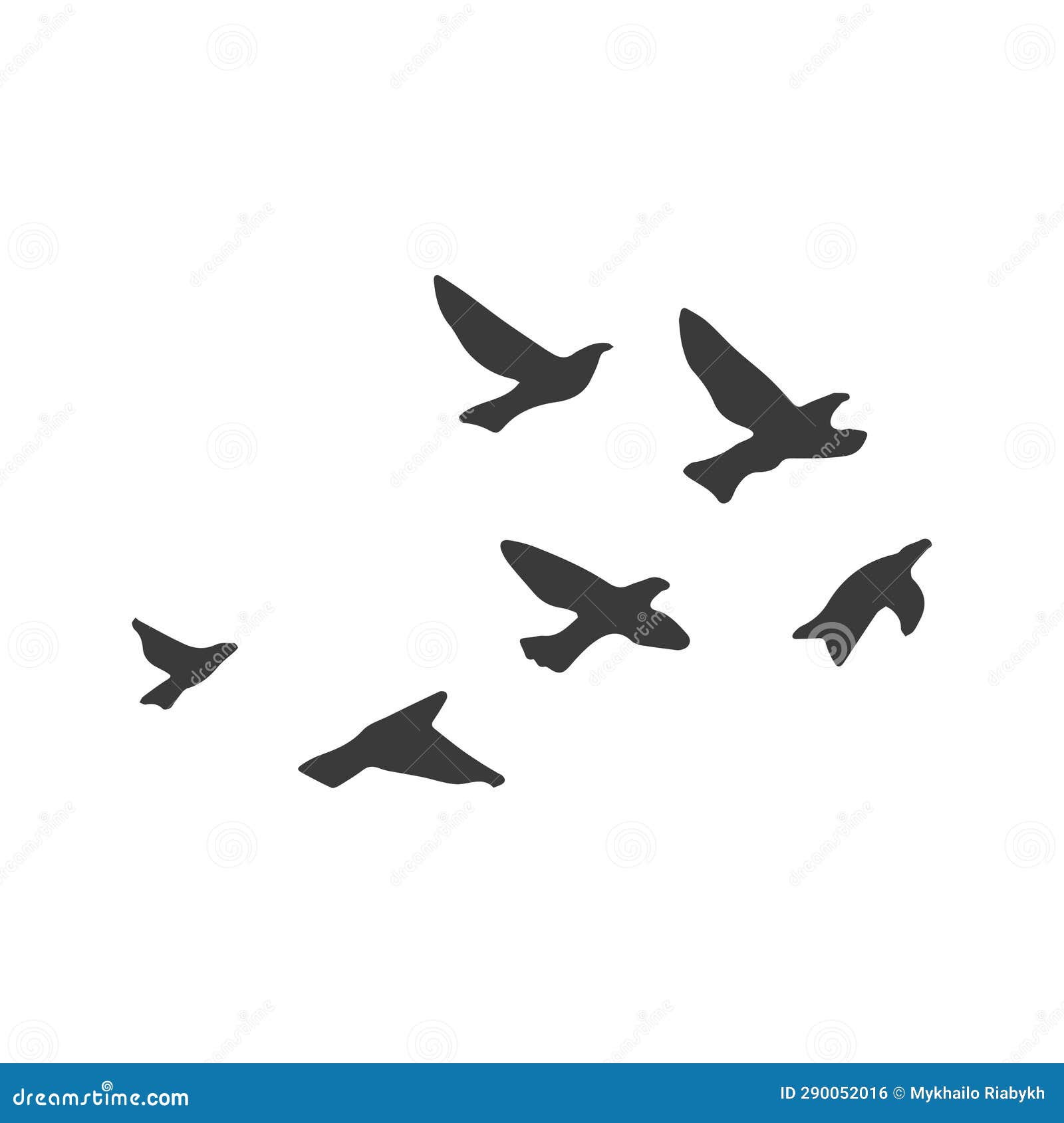 Flying Birds Drawing, Flying Birds Illustration Stock Vector ...