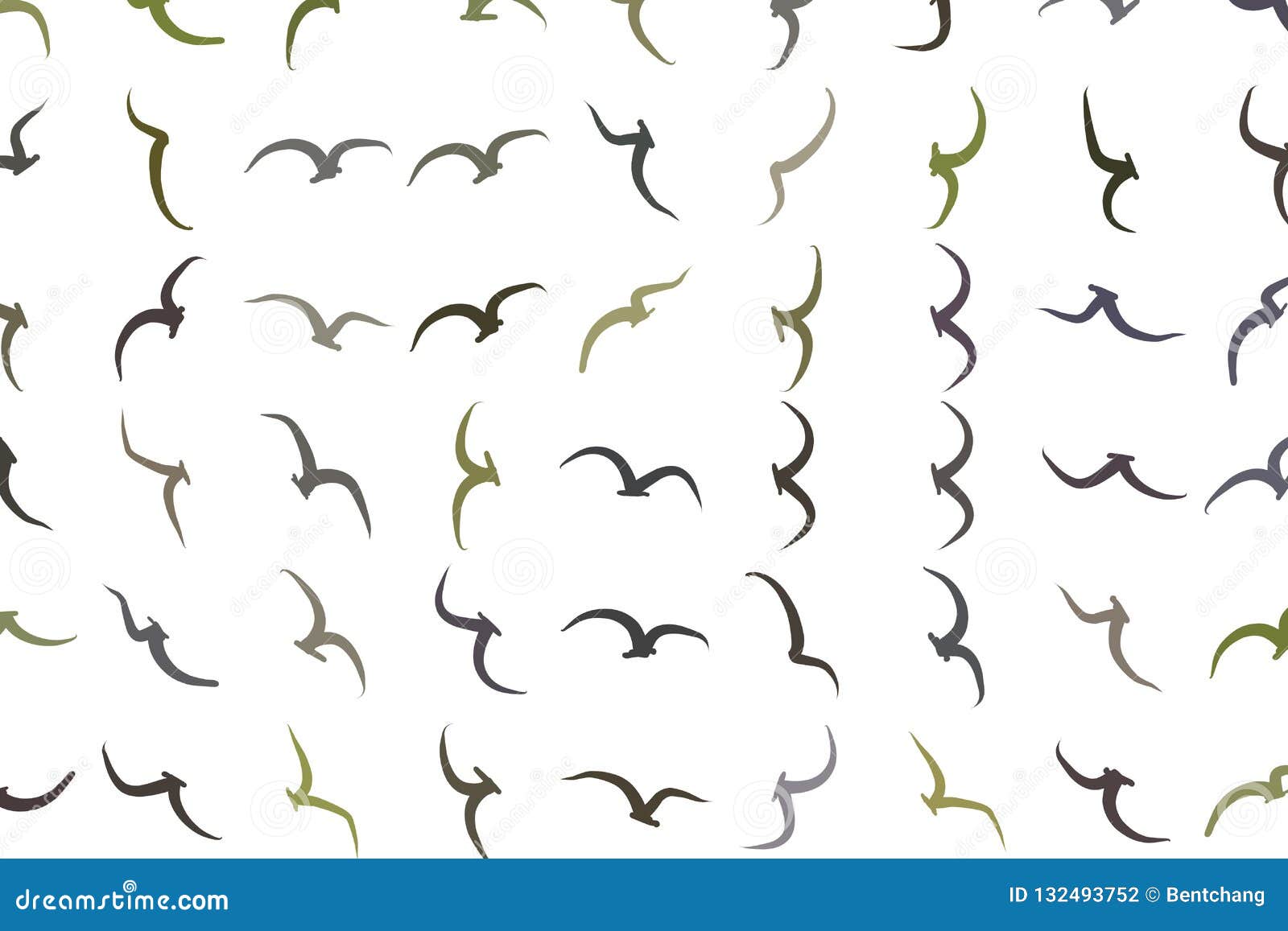 Flying Birds Illustrations Background Abstract, Hand Drawn Texture ...