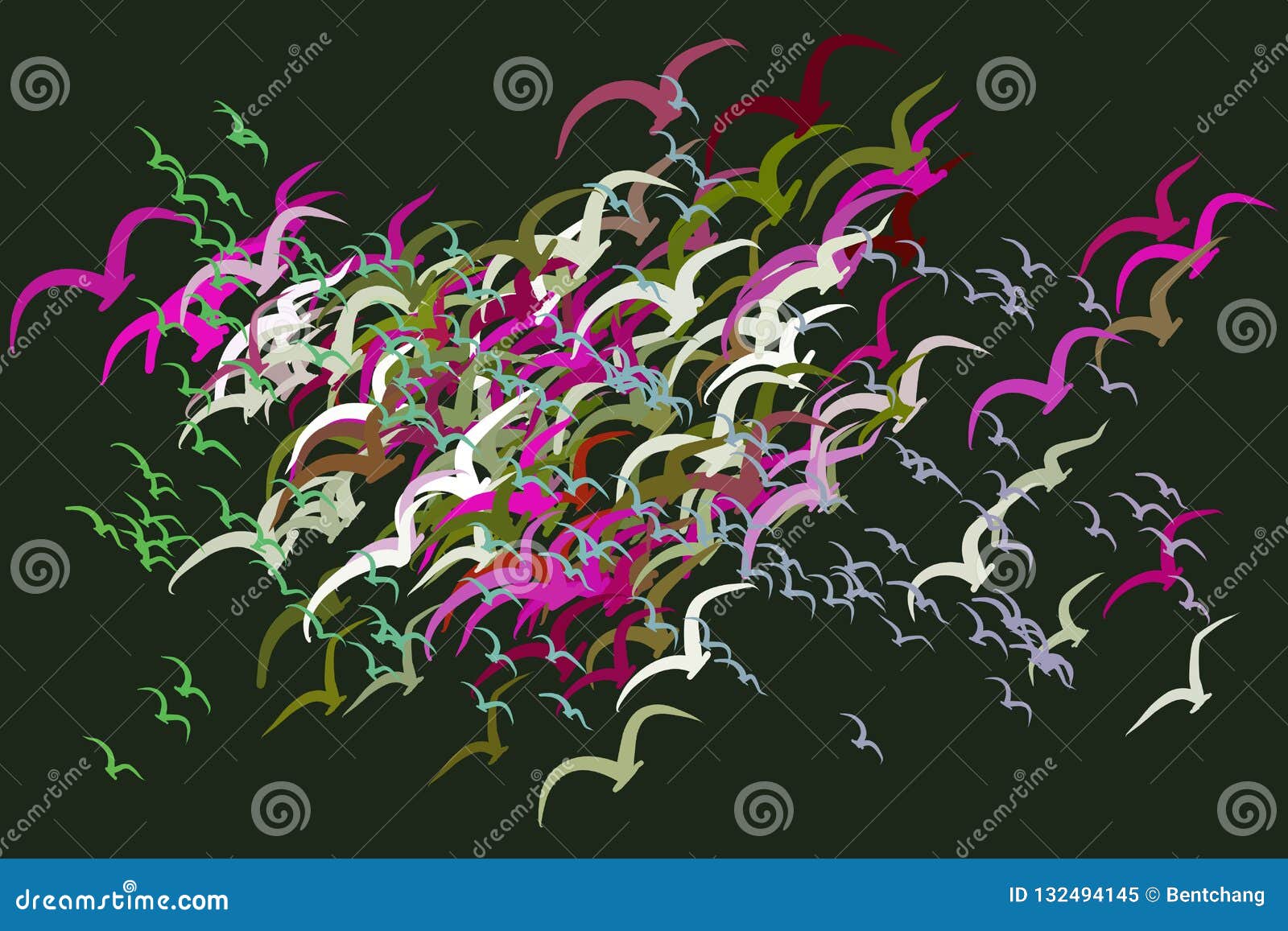 Flying Birds Illustrations Background Abstract, Hand Drawn Texture ...
