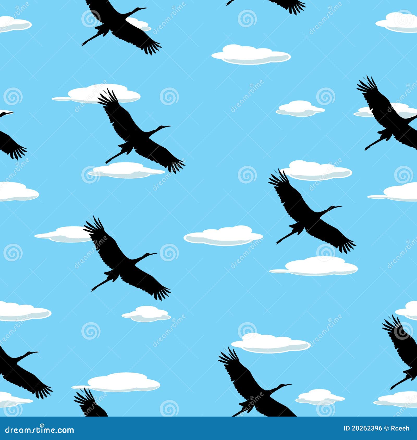 Flying birds pattern stock vector. Illustration of bird - 20262396