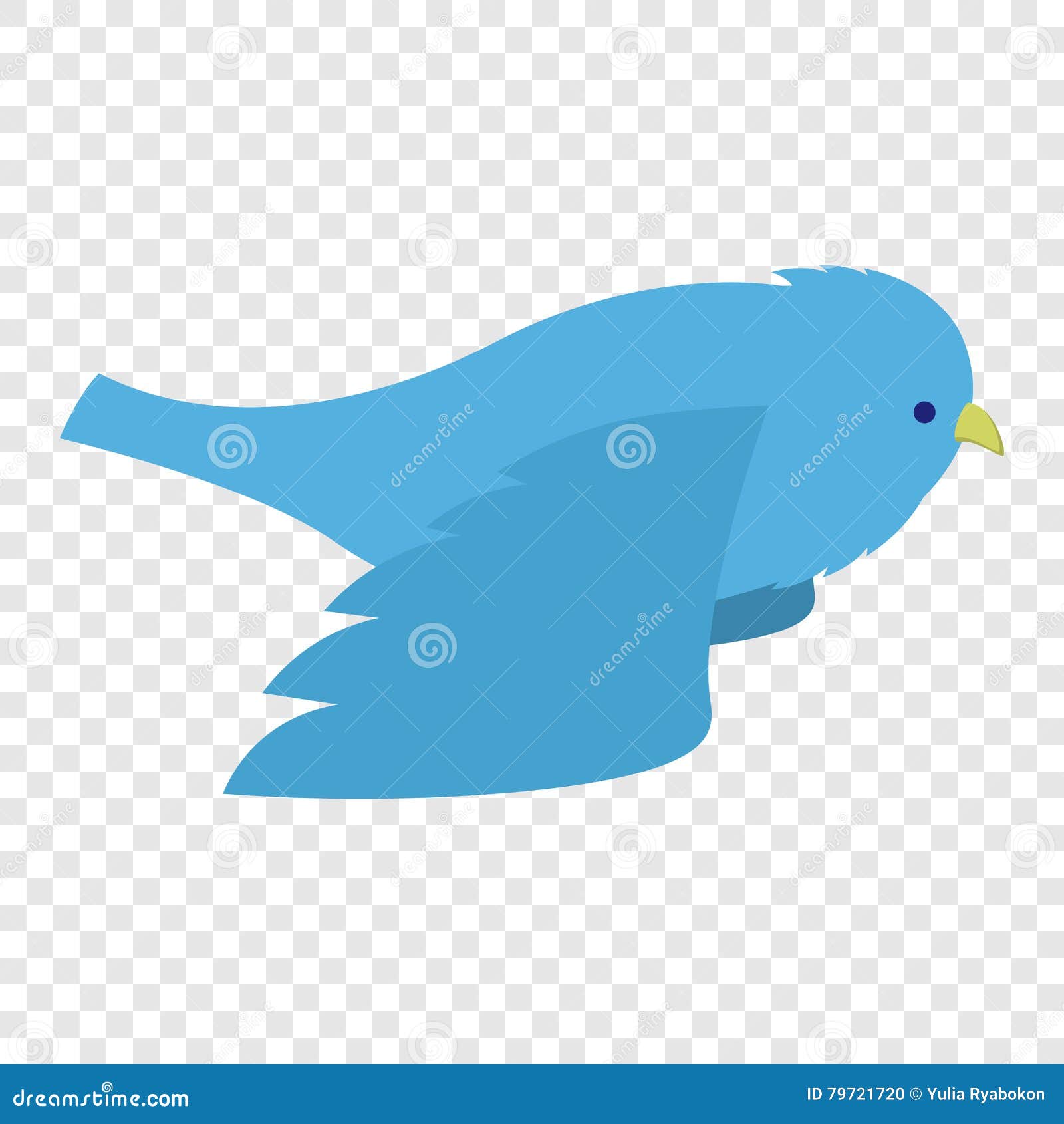 Flying Blue Bird Illustration Stock Vector - Illustration of decoration ...