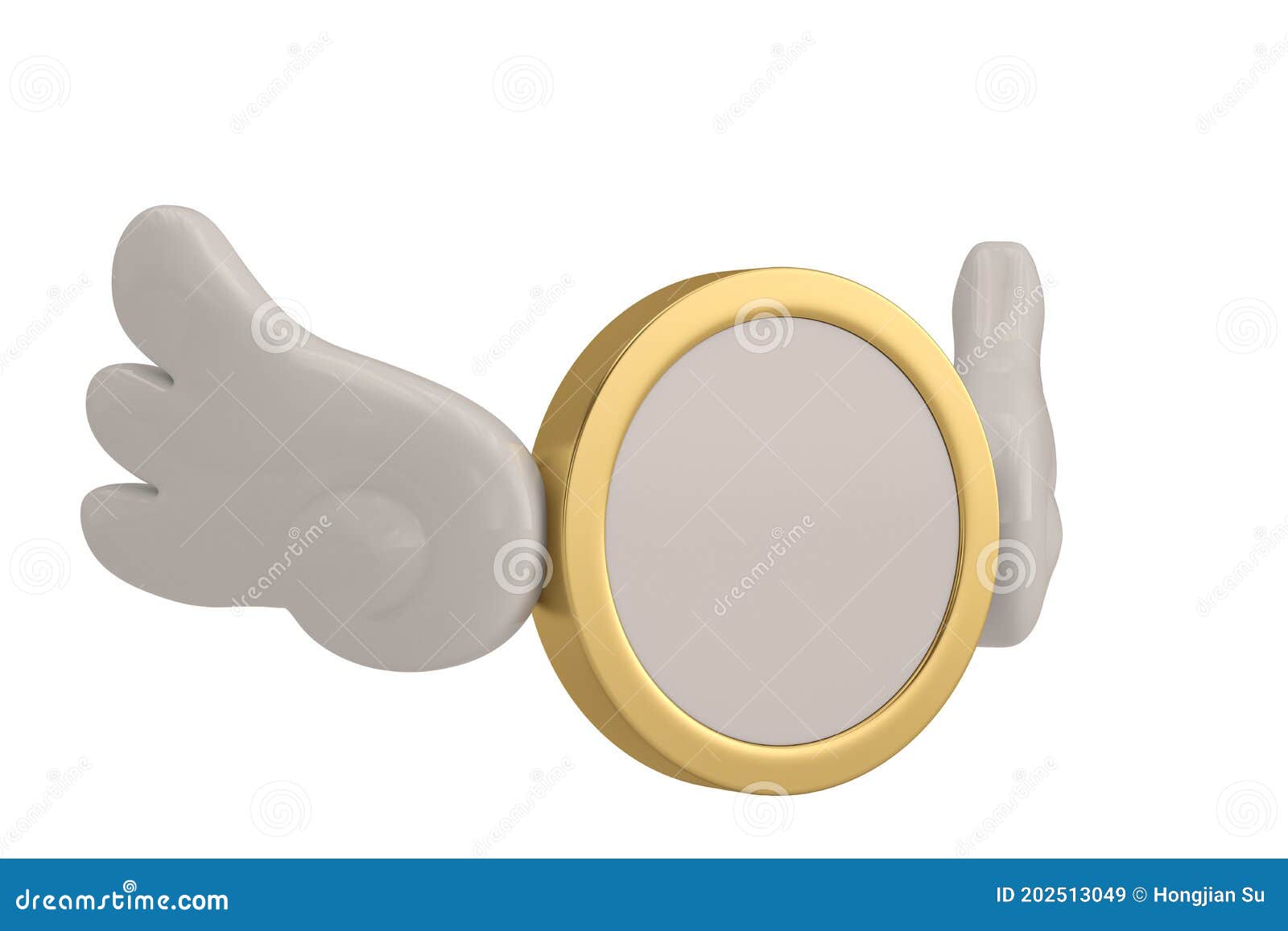 Flying Board Isolated on White Background. 3D Illustration Stock ...