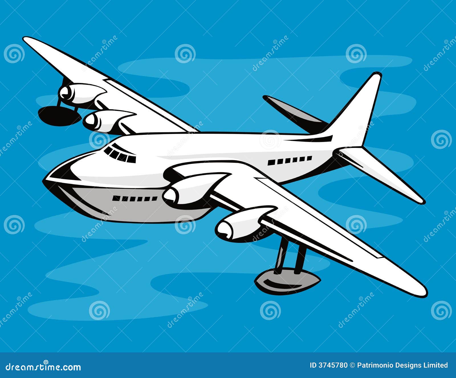 Flying boat stock vector. Illustration of vector, airplane - 3745780