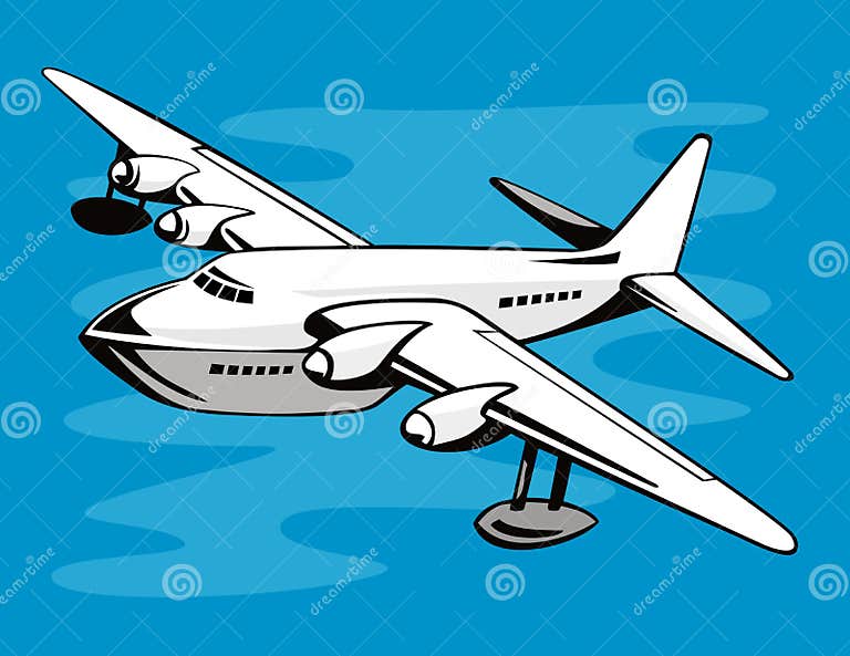 Flying boat stock vector. Illustration of vector, airplane - 3745780