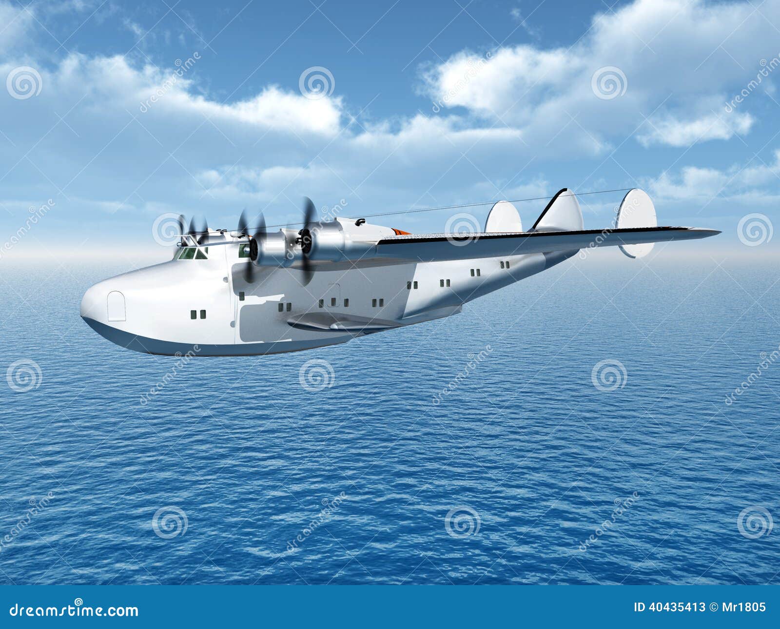 Flying Boat Silhouette Cartoon Vector | CartoonDealer.com #87662157