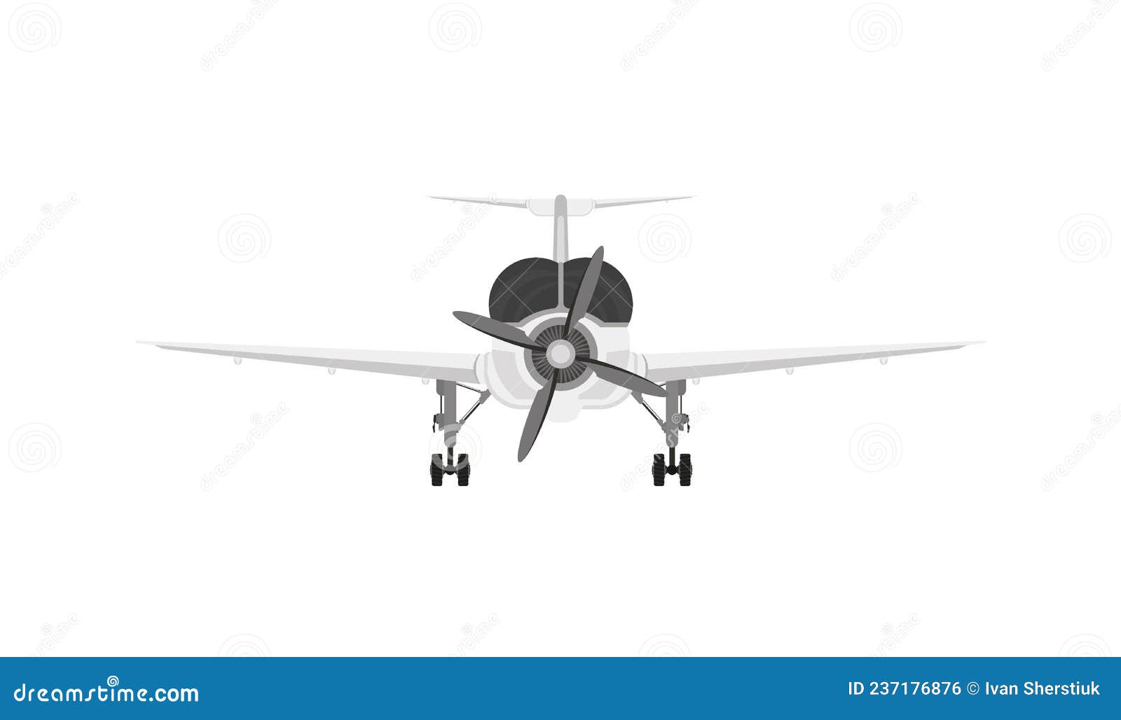 Flying Boeing Airliner Isolated on White, Front View. Stock Vector ...