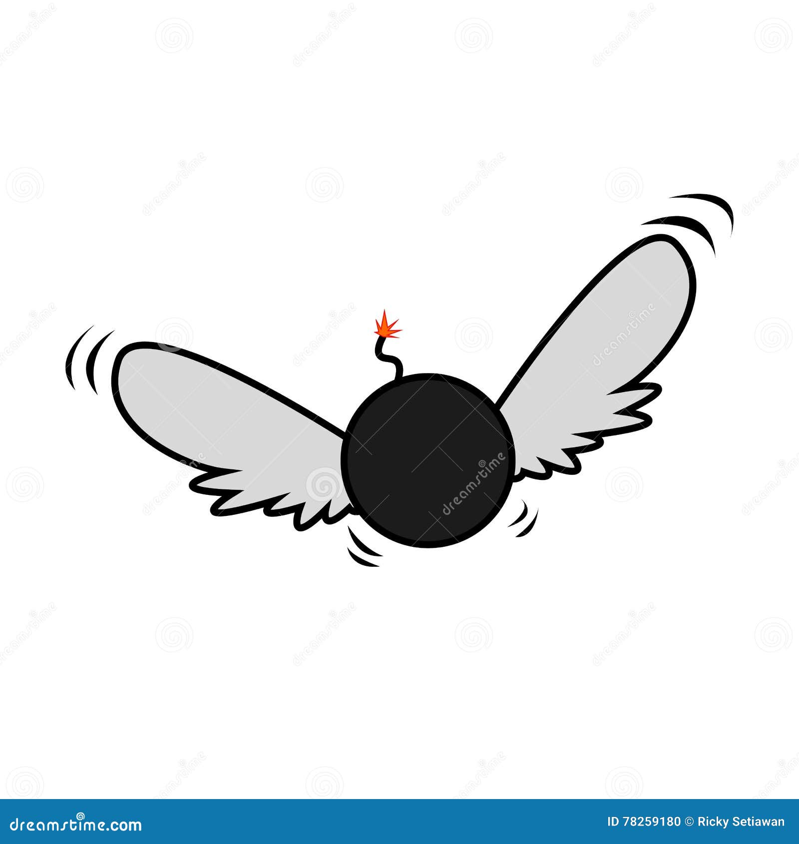 Flying Bomb stock vector. Illustration of icon, science - 78259180