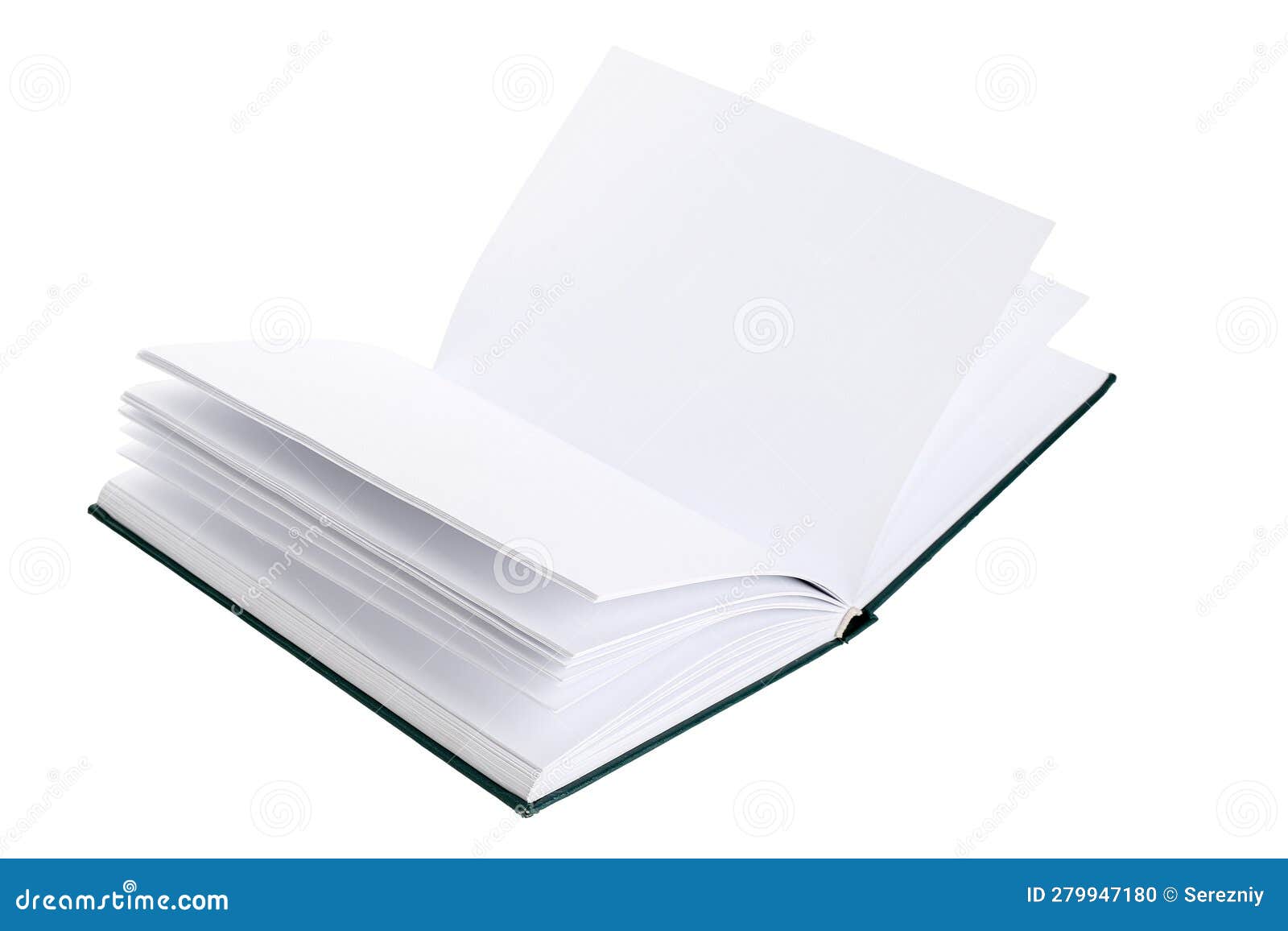 Flying Book with Blank Pages on White Background Stock Photo - Image of ...