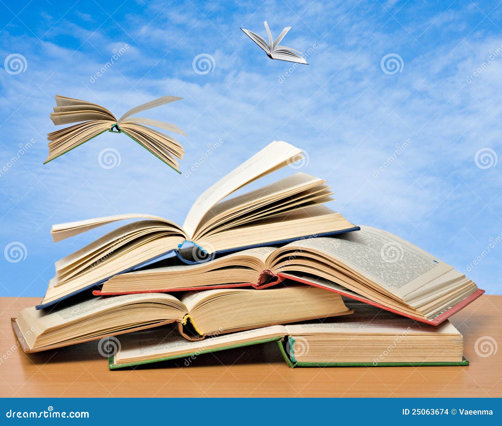 Flying books stock photo. Image of mistery, pile, desk - 25063674