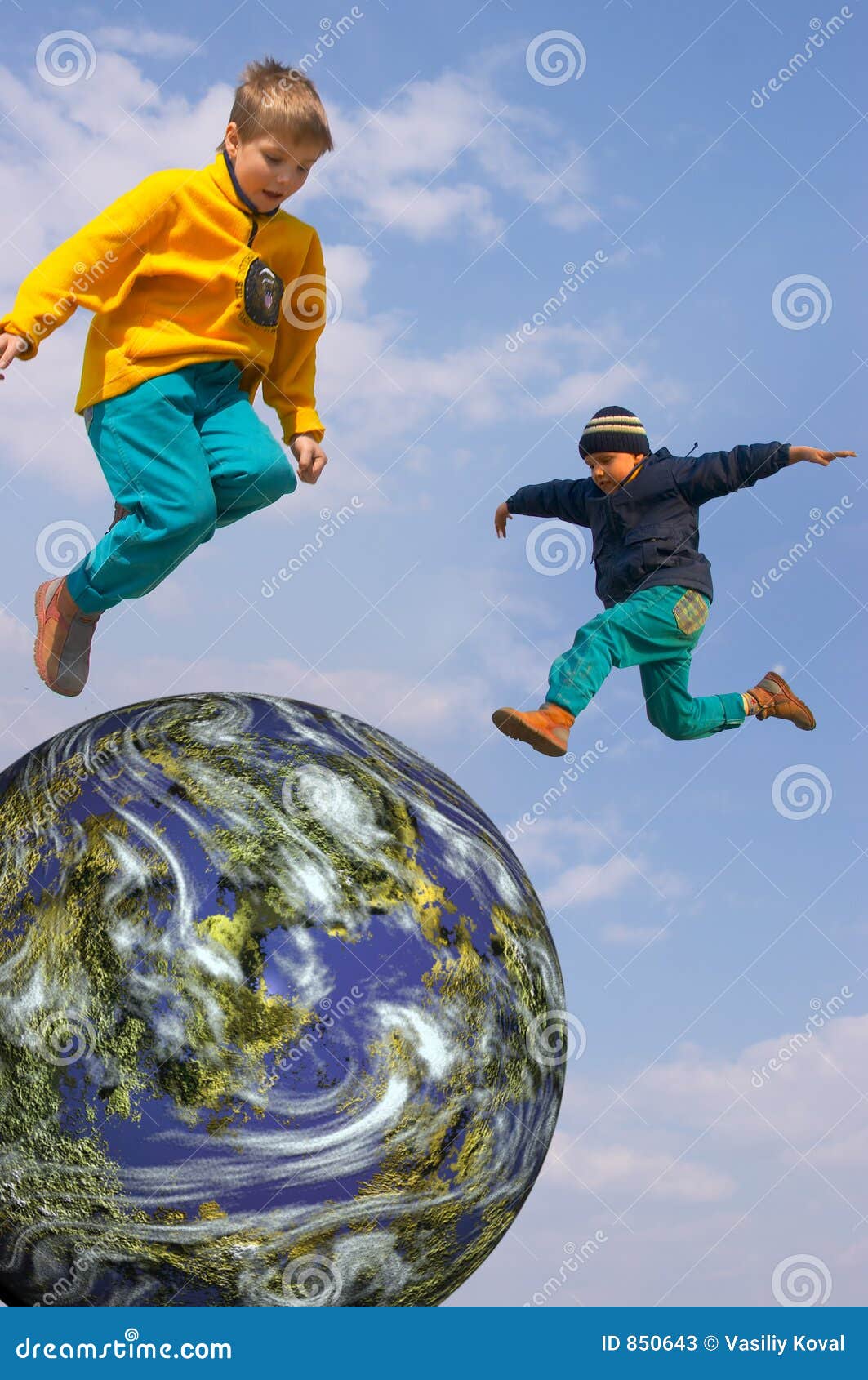 Flying boys stock image. Image of yellow, dream, spring - 850643