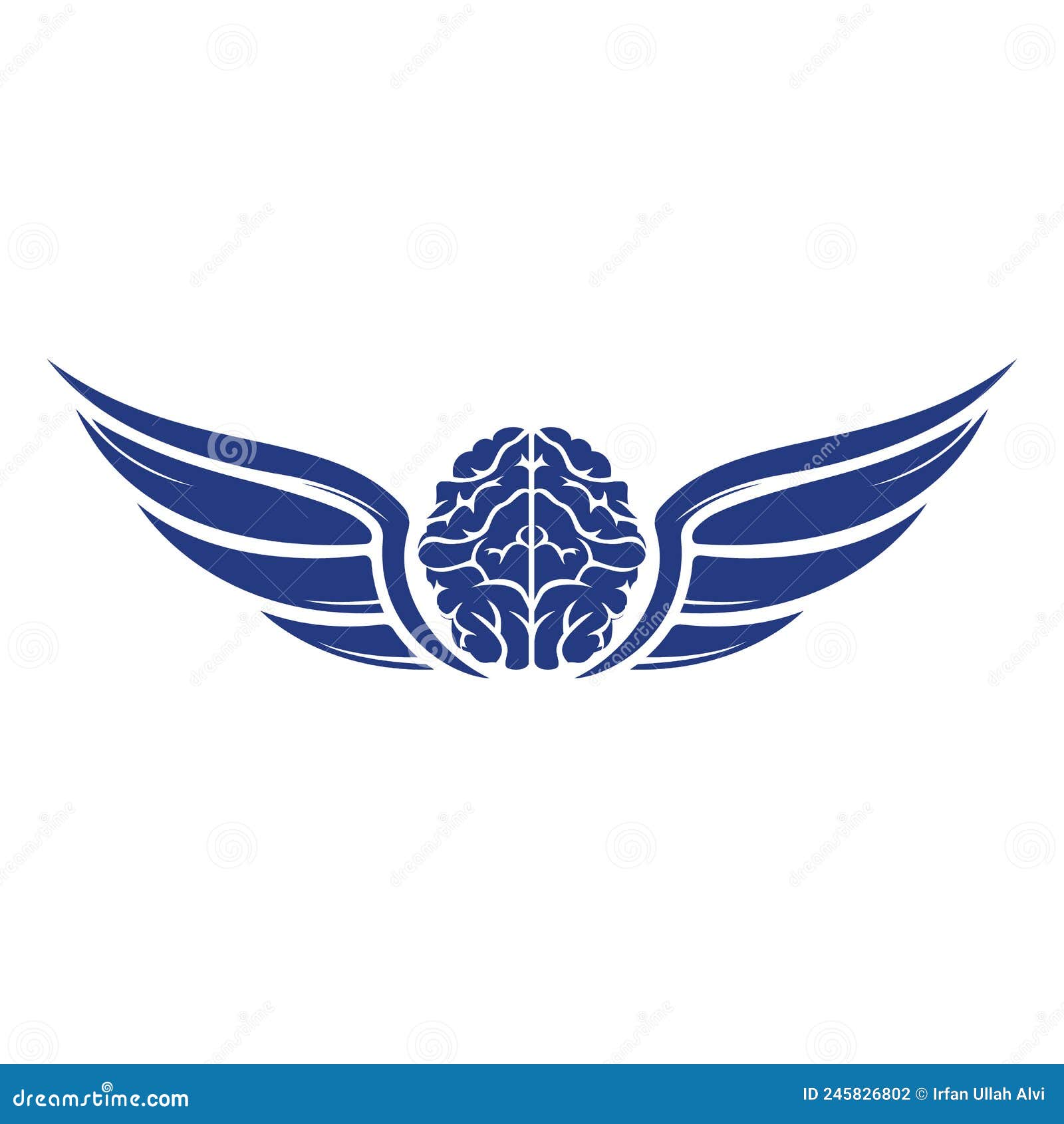 Flying Brain with Wings Vector Logo Design Template. Free Mind Logo ...
