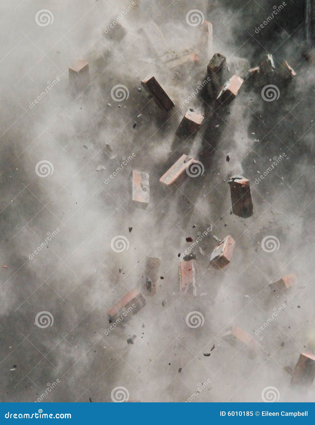 Flying bricks stock image. Image of explosion, removal - 6010185