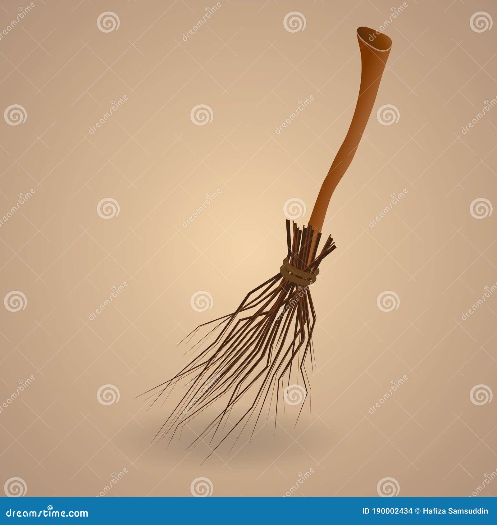Flying Broom. Vector Illustration Decorative Design Stock Vector ...