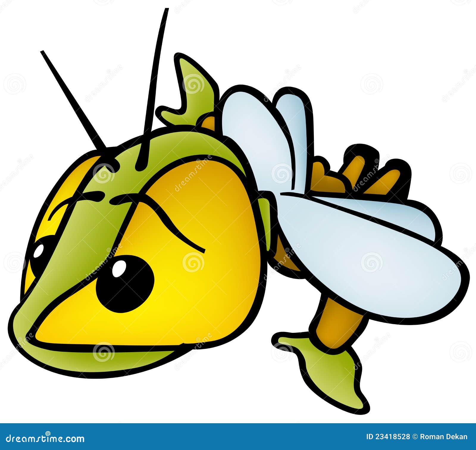 Flying Bug stock vector. Illustration of cartoon, isolated - 23418528