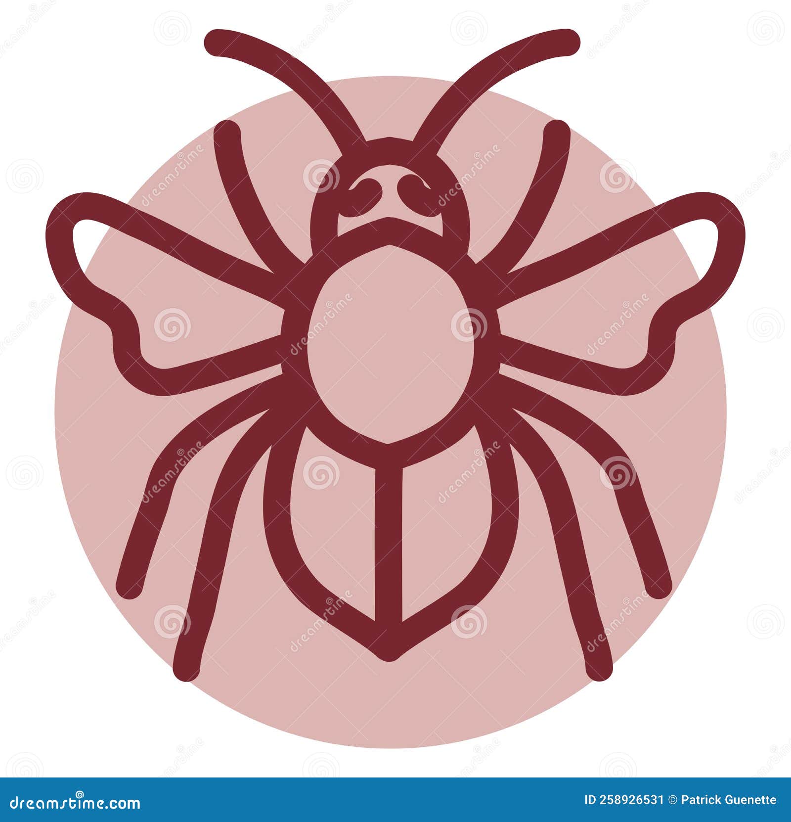 Flying bug, icon stock vector. Illustration of white - 258926531