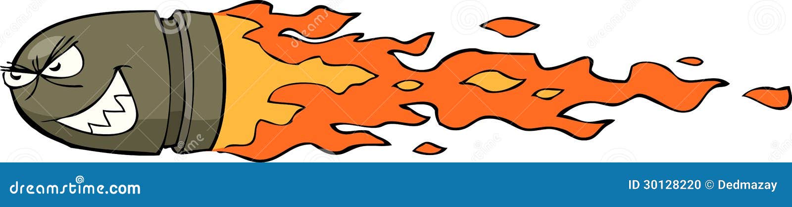 Flying bullet stock vector. Illustration of drawing, character - 30128220