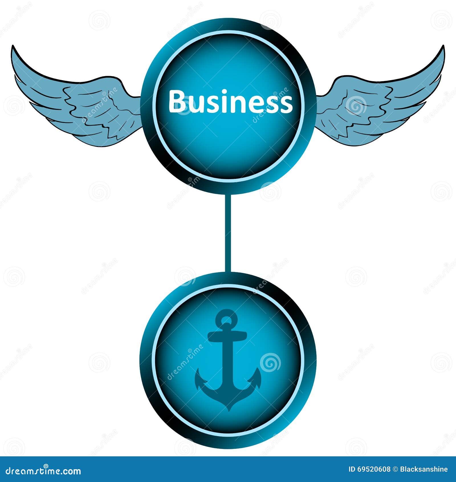 Winged Anchor Symbol Royalty-Free Illustration | CartoonDealer.com ...
