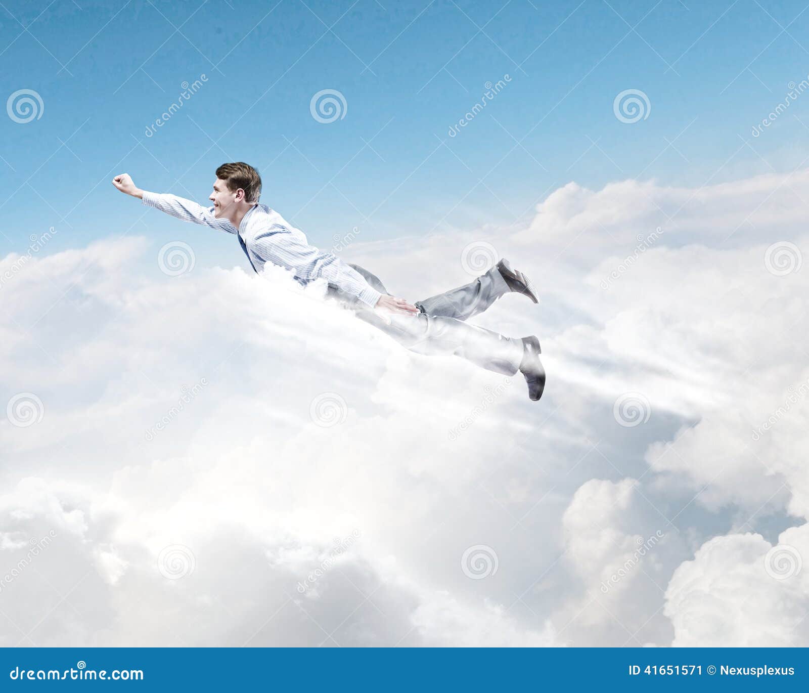 Flying businessman stock image. Image of employee, business - 41651571