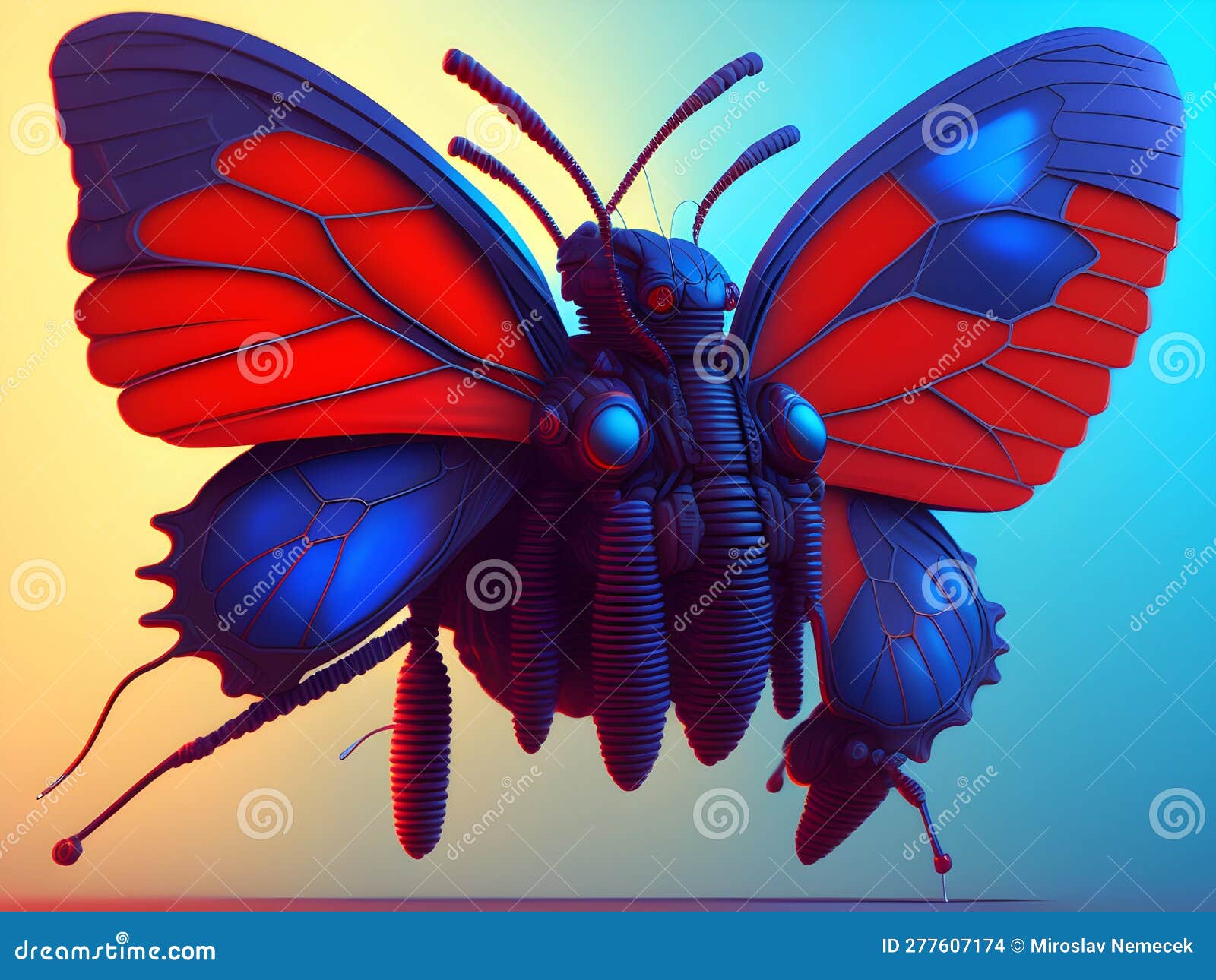 Flying Butterfly, Generative AI Illustration Stock Photo - Image of ...