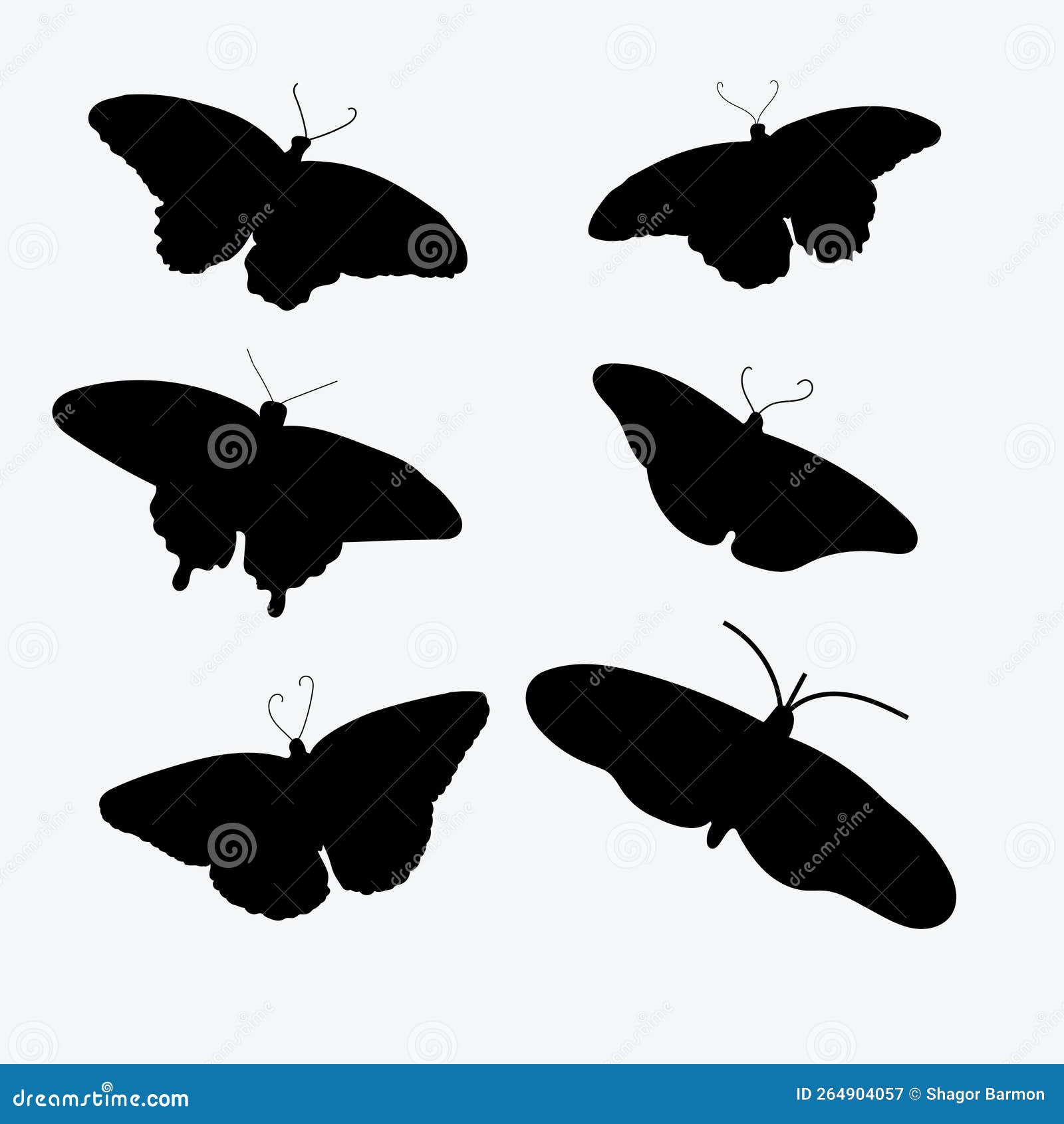 Flying Butterfly Vector and Illustration Stock Vector - Illustration of ...