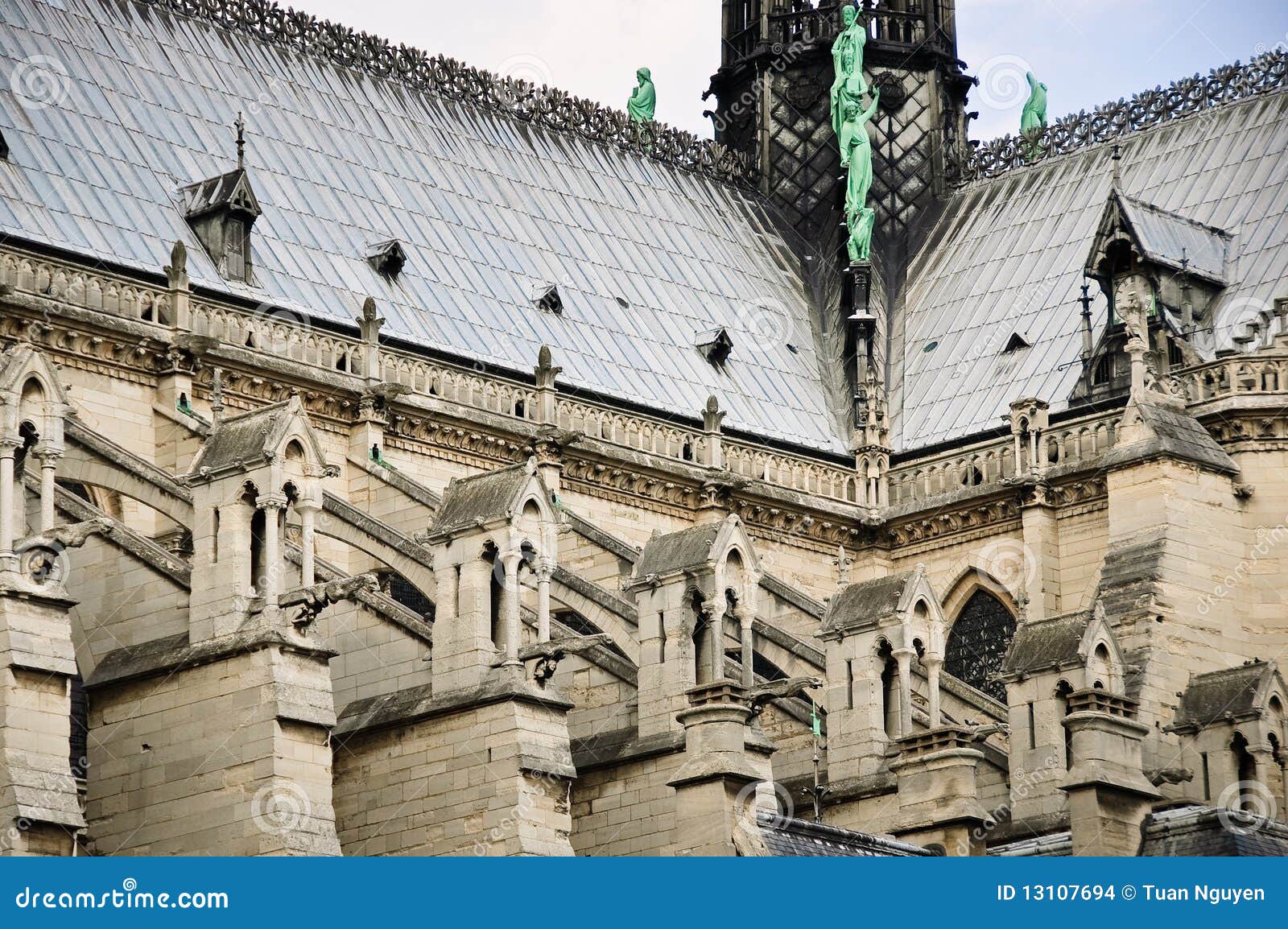 Flying buttresses stock photo. Image of apostle, paris - 13107694
