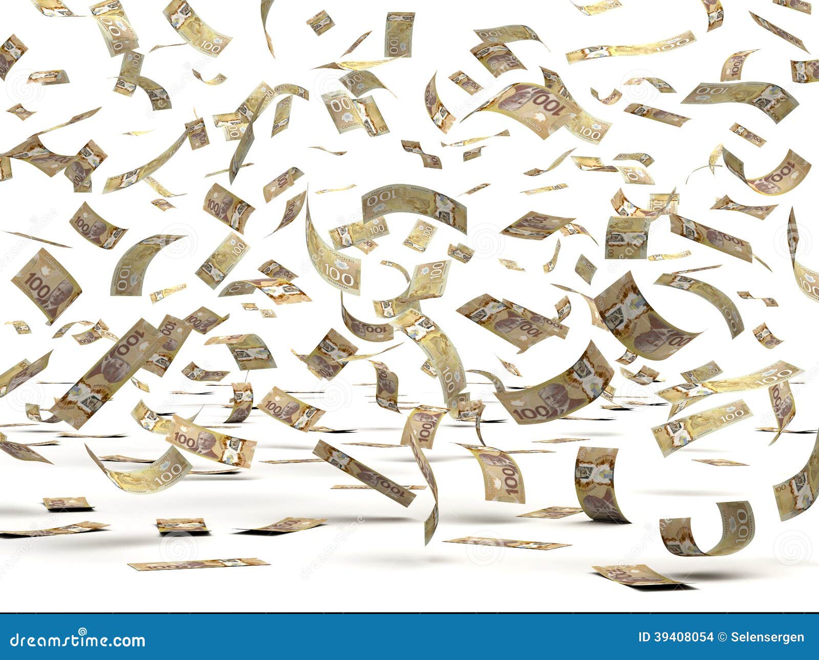 Stack Of 100 US Dollar Notes Isolated On White Background, Stack Of ...