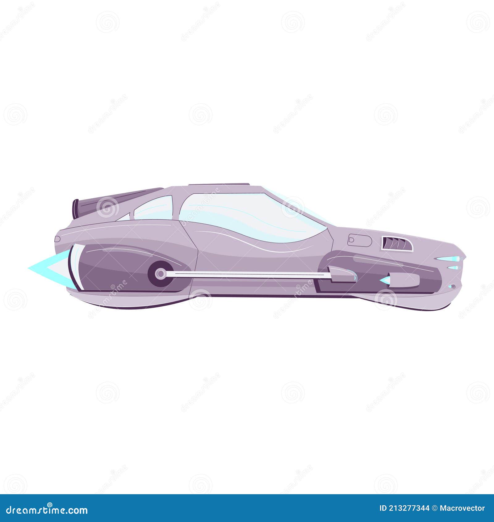 Flying Car Futuristic Composition Stock Vector - Illustration of ...